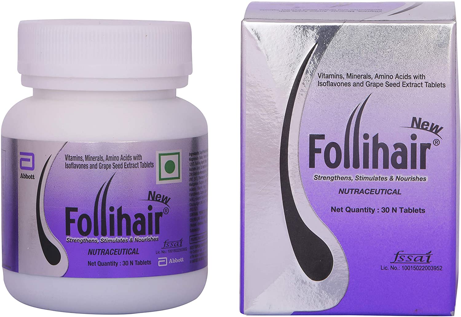 Buy New Follihair 30 Tablets Pack For Hair Growth with Biotin, Vitamins ...
