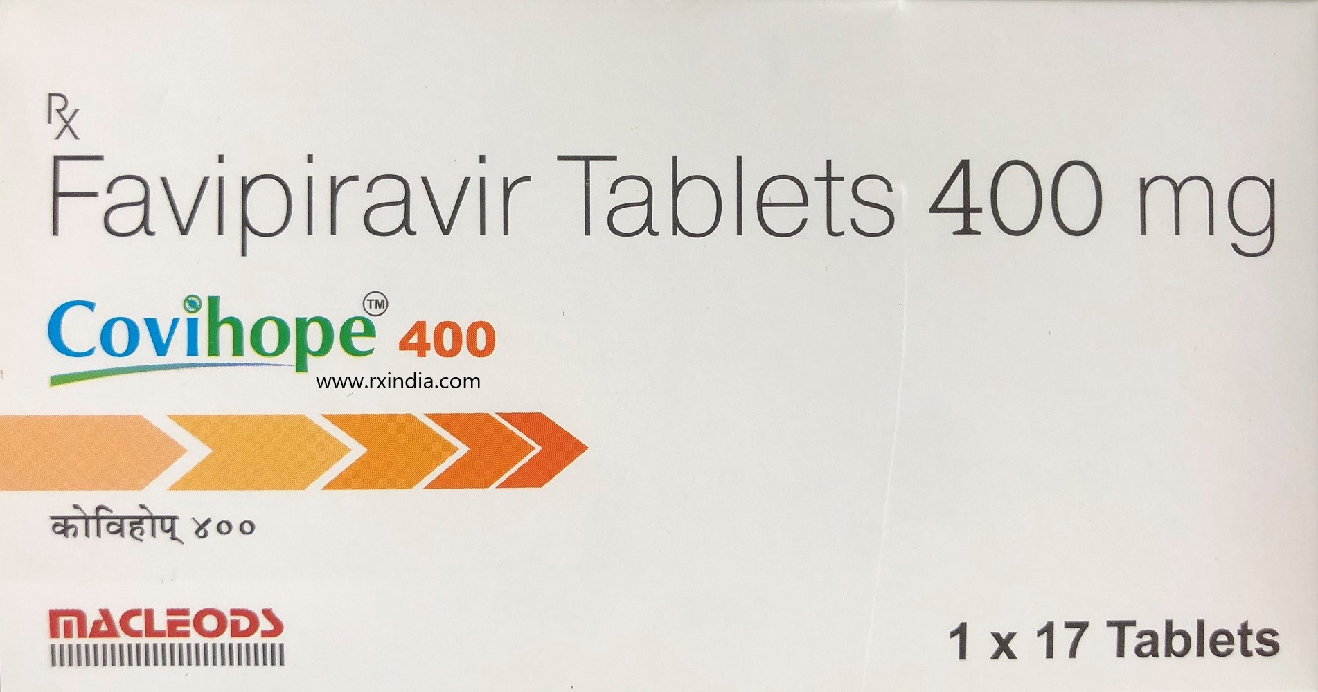 Buy CoviHope 400 mg Favipiravir Tablets Online at RxIndia.com
