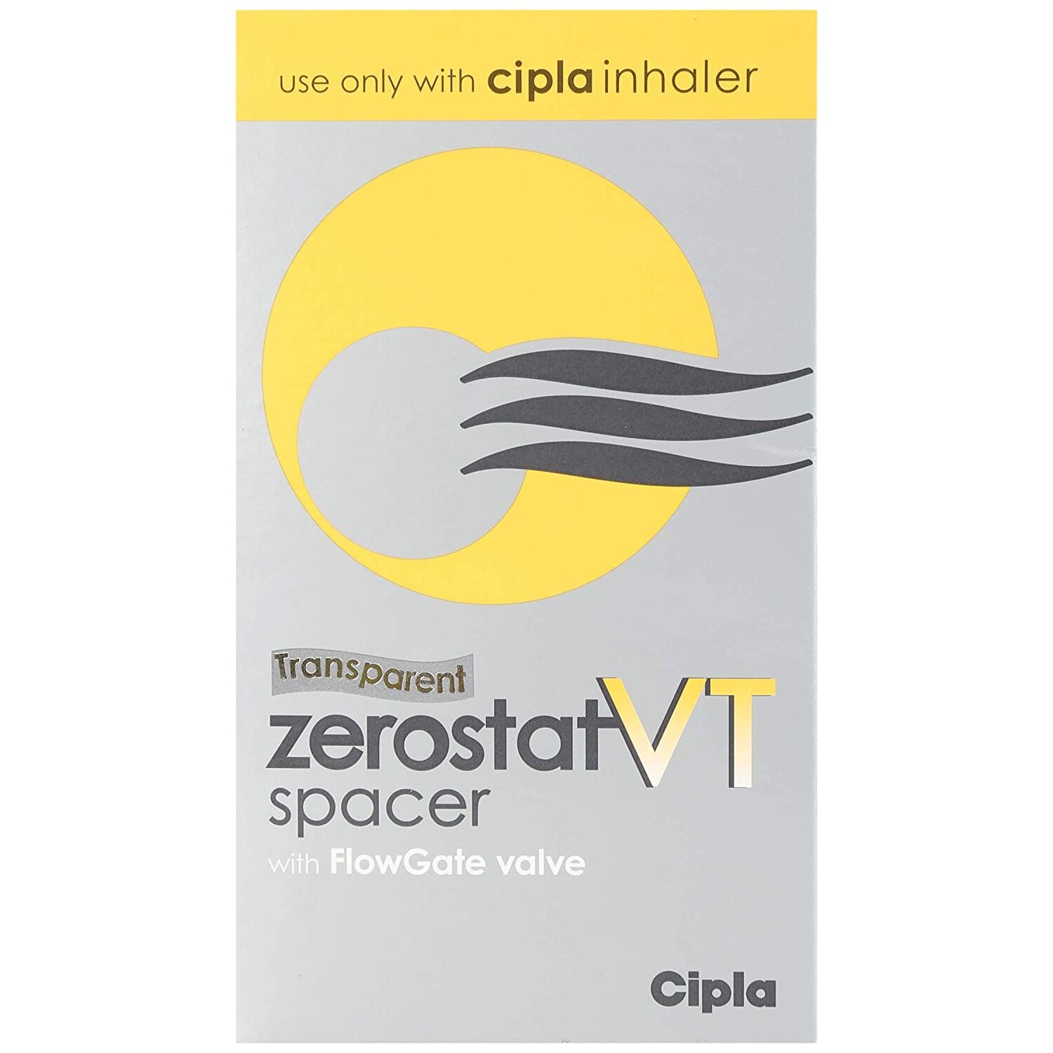 Buy Zerostat VT Spacer with Flow Gate Valve For Cipla Inhalers Online ...