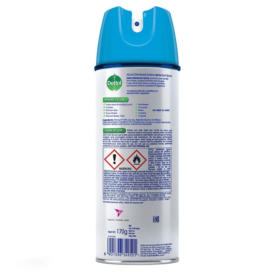 Buy Dettol Multi-Purpose Disinfectant Spray For Hard & Soft Surfaces ...