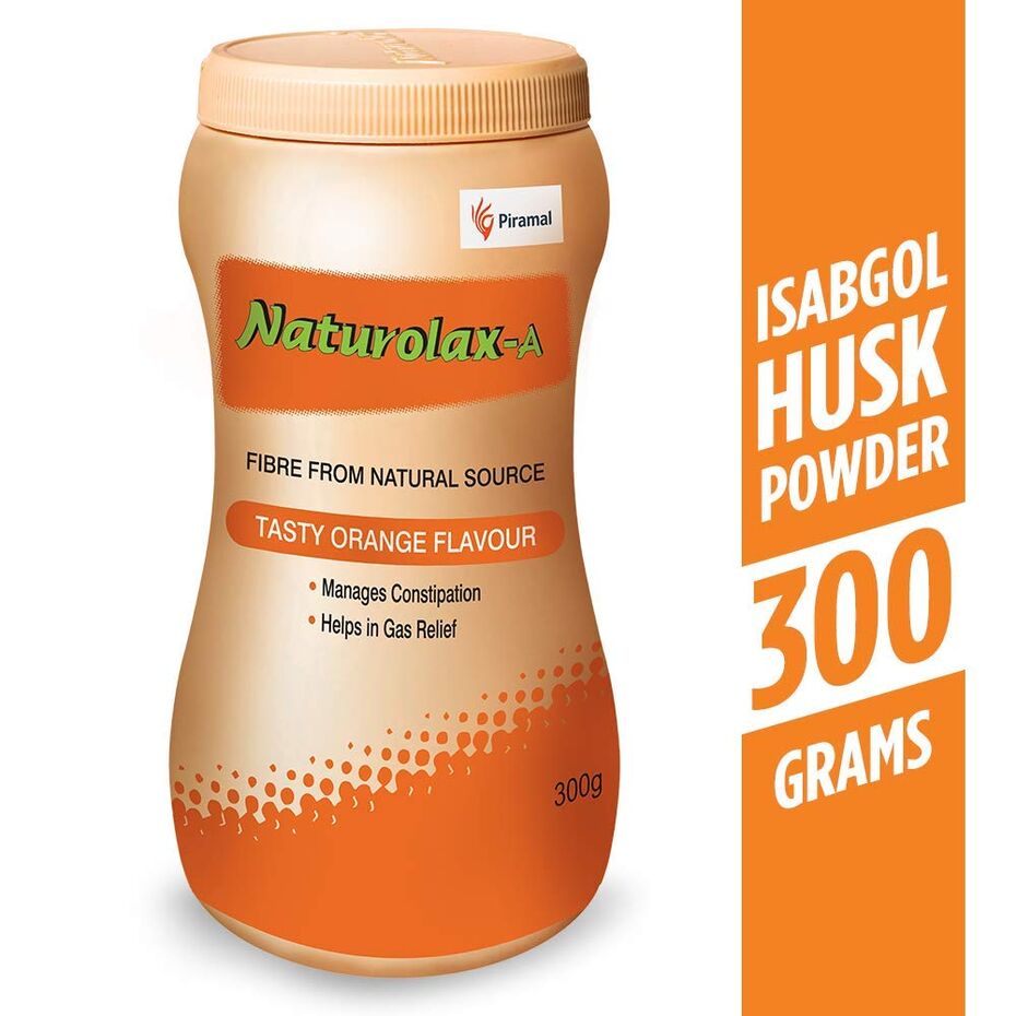 Buy Naturolax-A Isabgol Husk Powder Orange Flavour, 300 g For ...
