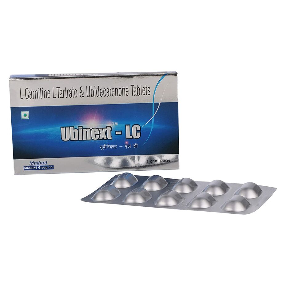 Buy Ubinext LC Tablets Ubidecarenone (Coenzyme Q 10) & L- Carnitine, L ...