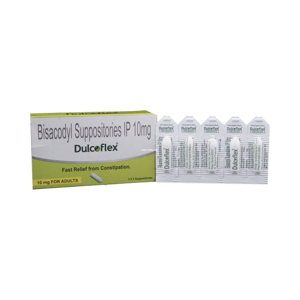 Buy Dulcoflex 10mg Suppository for Adults, Pack of 5 Online at RxIndia.com