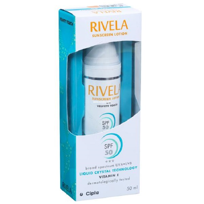 Buy Cipla Rivela SPF 50 Sunscreen Lotion 50ml Online at RxIndia.com