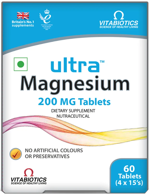 Buy Ultra Magnesium 200 Mg 60 Tablets Online at RxIndia.com